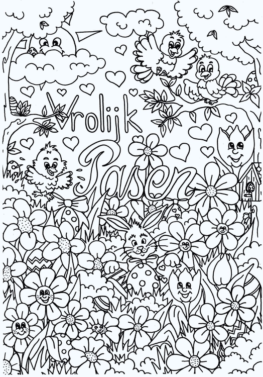Målarbild Glad påsk - Skriv Ut Gratis Bilder - Bild 31306 Målarbild Glad påsk - Skriv Ut Gratis Bilder - Bild 31306