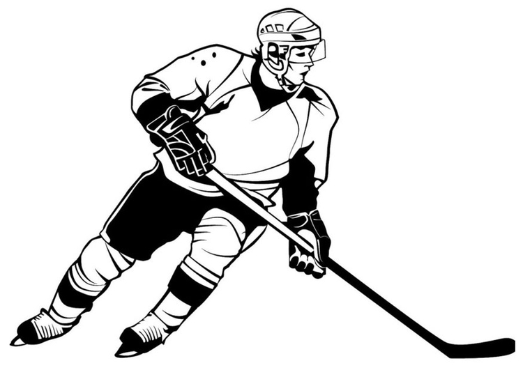 Målarbild av ishockey – Skriv Ut Gratis Bilder – Bild 26107