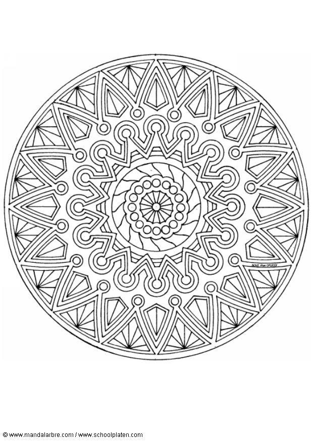 Målarbild av mandala-1702i – Skriv Ut Gratis Bilder – Bild 4525