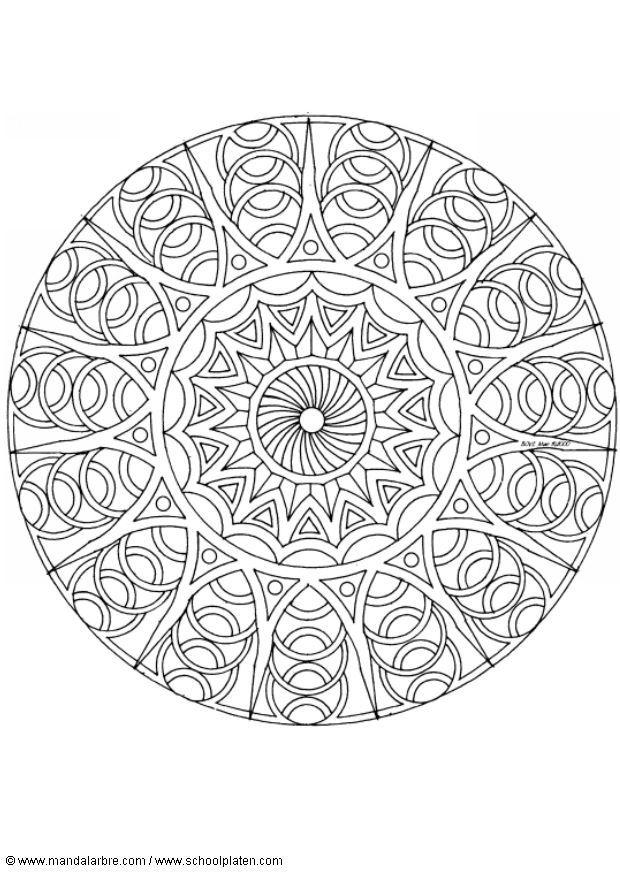 Målarbild av mandala-1702u – Skriv Ut Gratis Bilder – Bild 4537